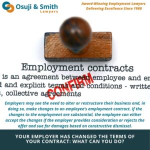 Employer Changed Terms Of The Contract - What Can You Do?