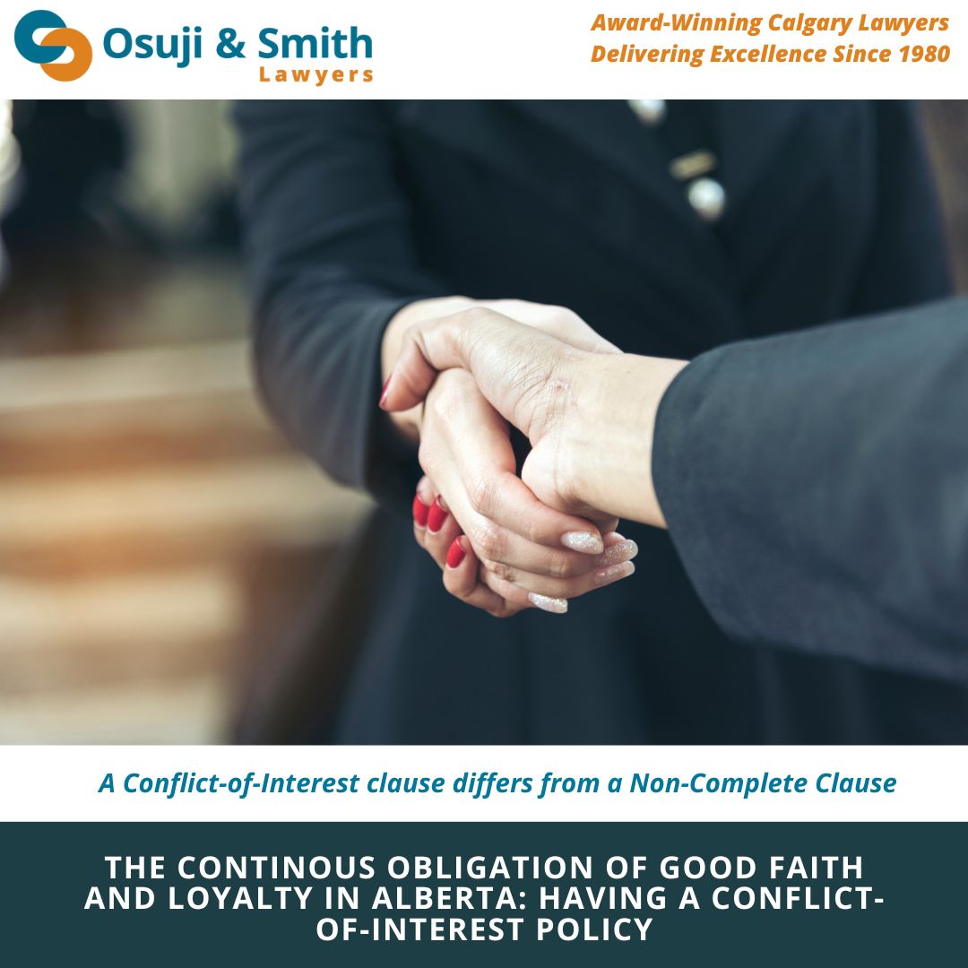 HAVING A CONFLICT-OF-INTEREST POLICY IN ALBERTA